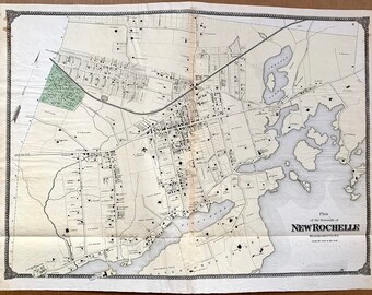 New Rochelle Map - Etsy
