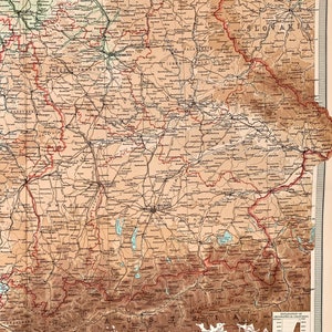 Germany Map, Original 1922 Times Atlas, Frankfurt, Munich, Stuttgart ...