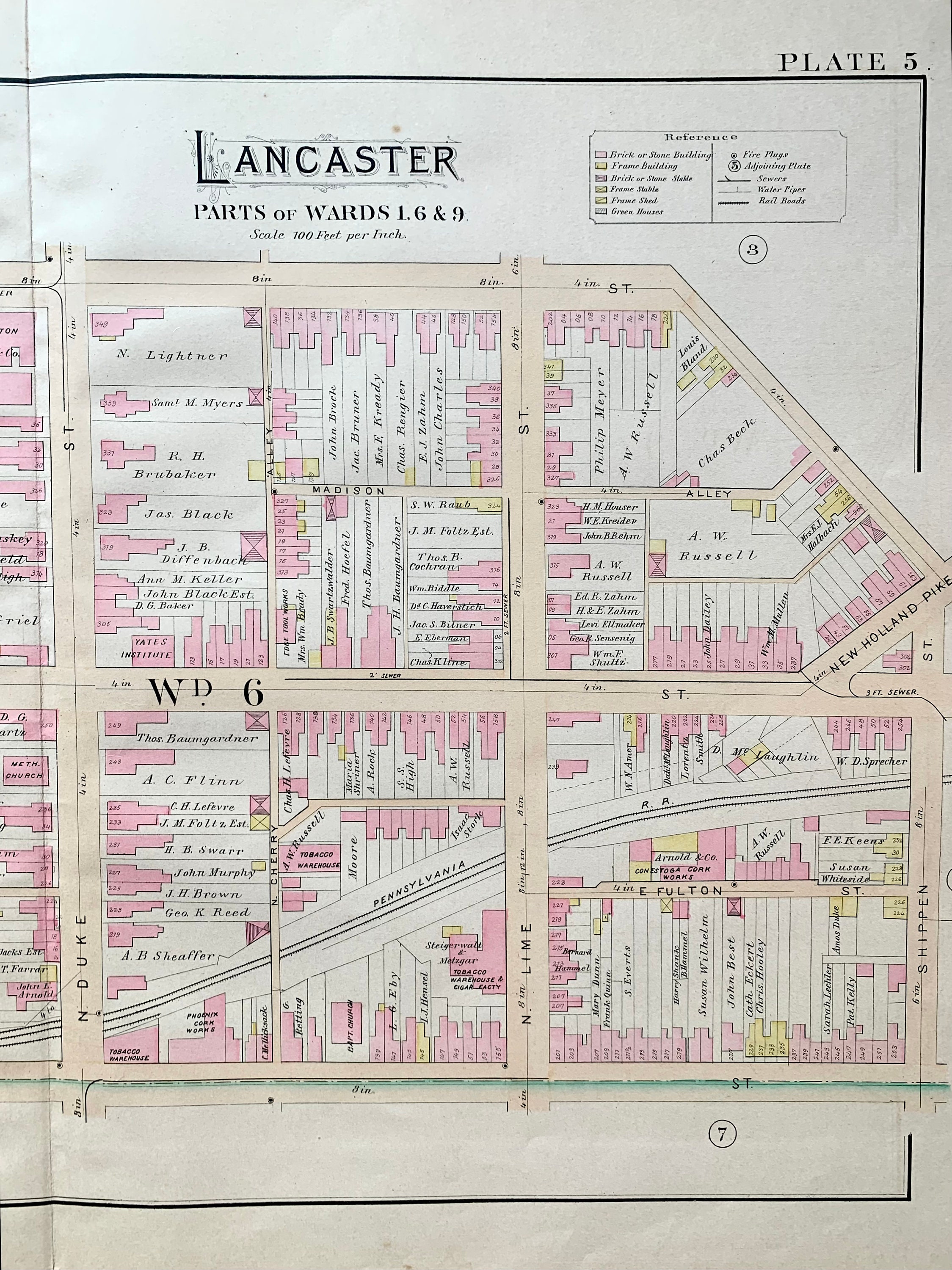 Lancaster City Map, Original Lancaster, Musser Park - Etsy