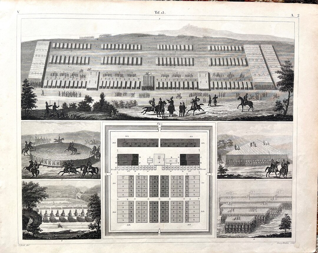 Roman Military Formations, Original 1857 Iconographic Encyclopedia ...