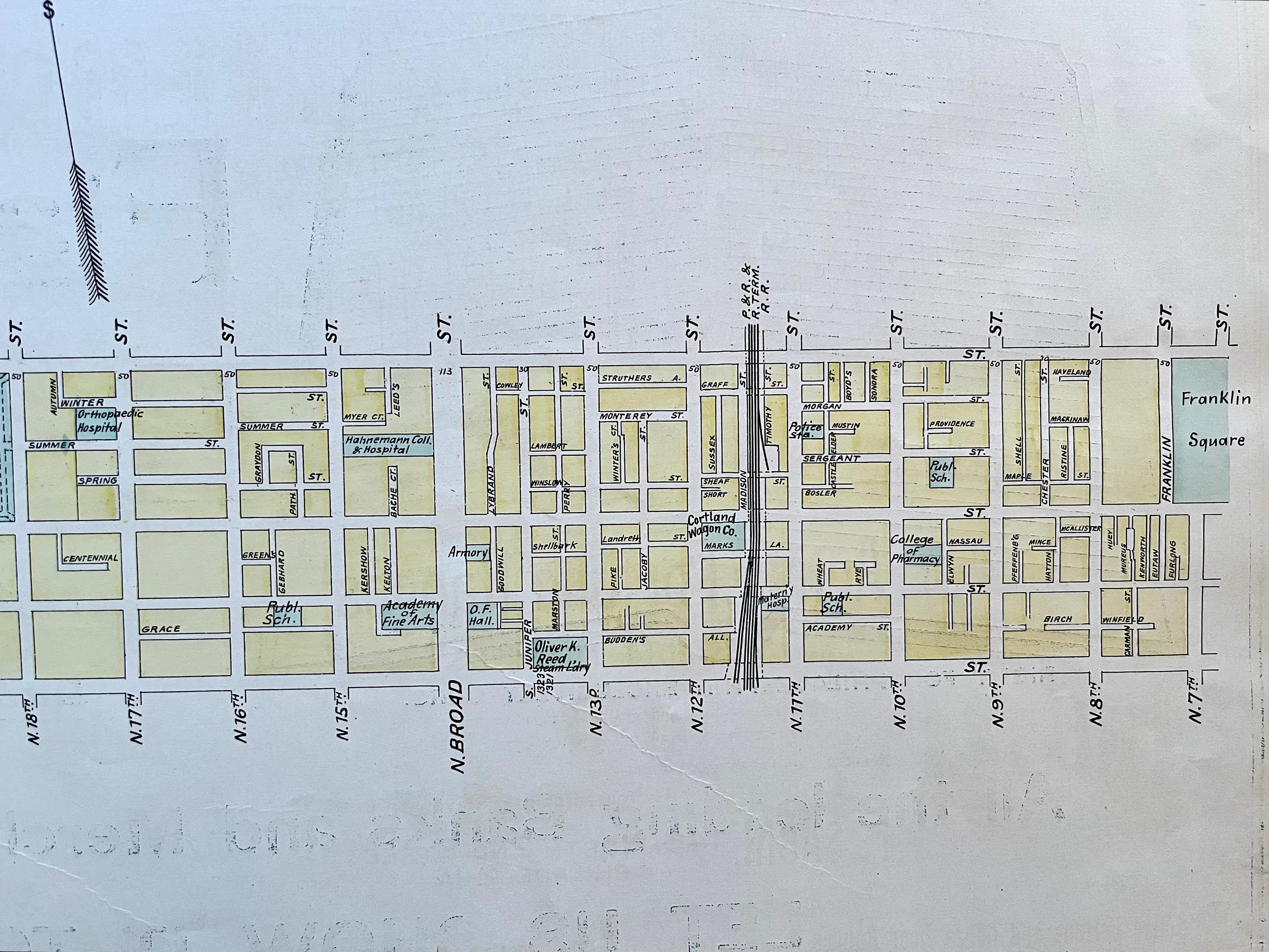 Franklin Square Map Original 1895 Philadelphia Ward Atlas - Etsy