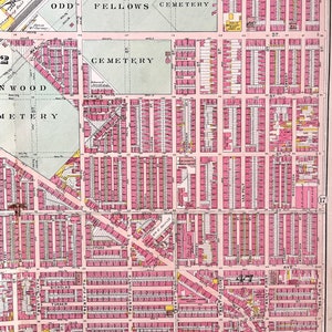 Brewerytown Map, Original 1910 Philadelphia Atlas, Strawberry Mansion ...