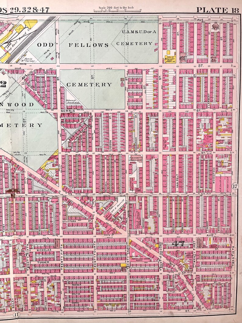 Brewerytown Map, Original 1910 Philadelphia Atlas, Strawberry Mansion ...