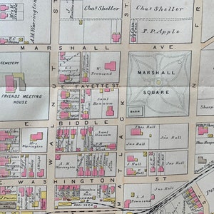 West Chester Pennsylvania Map, Original 1883 Chester County Farm Atlas ...