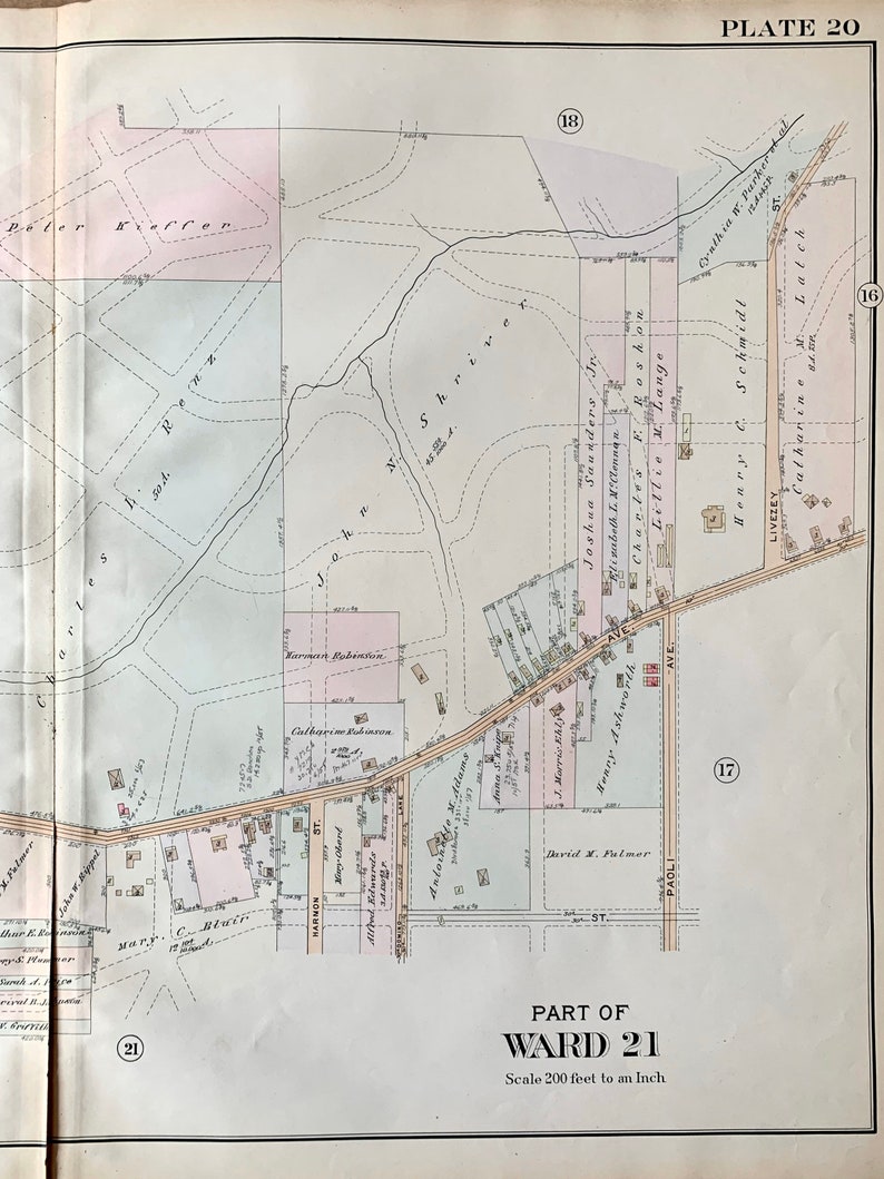 Roxborough Map Original 1911 City of Philadelphia Atlas | Etsy
