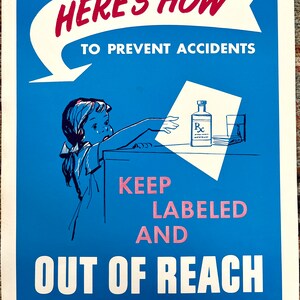 Safety Poster, Vintage National Safety Council, Prevent Accidents, Keep ...
