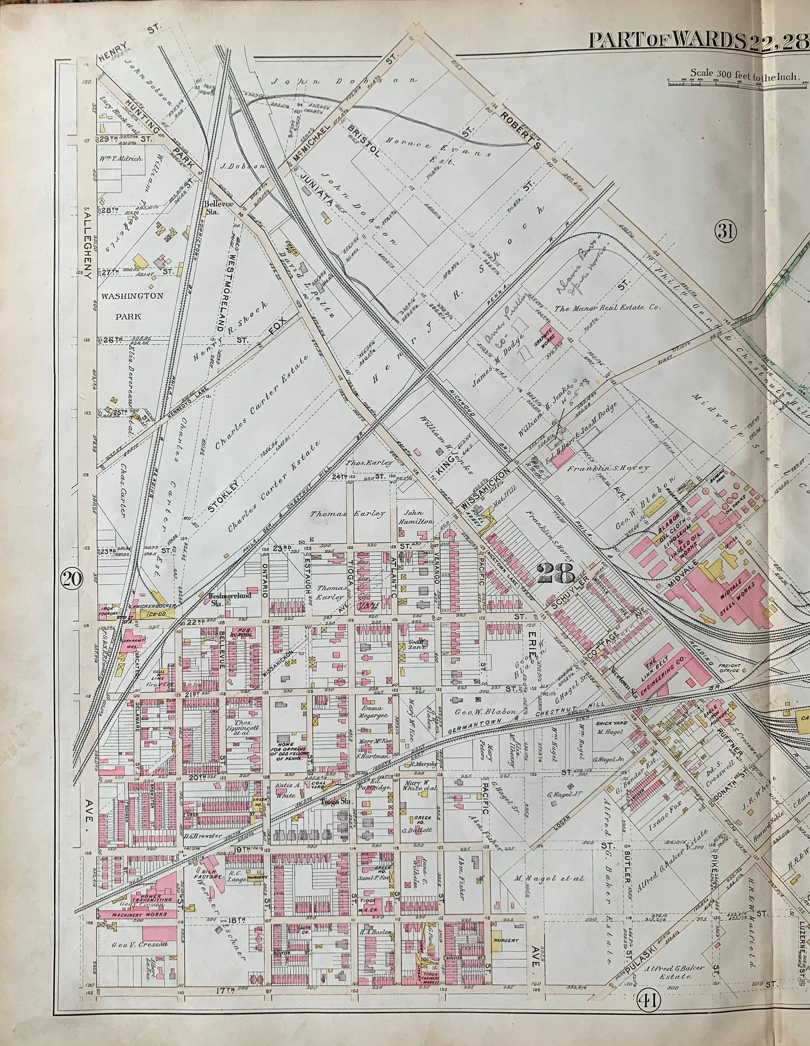 Nicetown Map North Philadelphia Map Original 1910 City of - Etsy