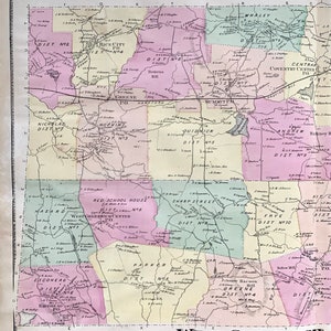 Coventry Map, Original 1870 Rhode Island Atlas, East Greenwich Map ...
