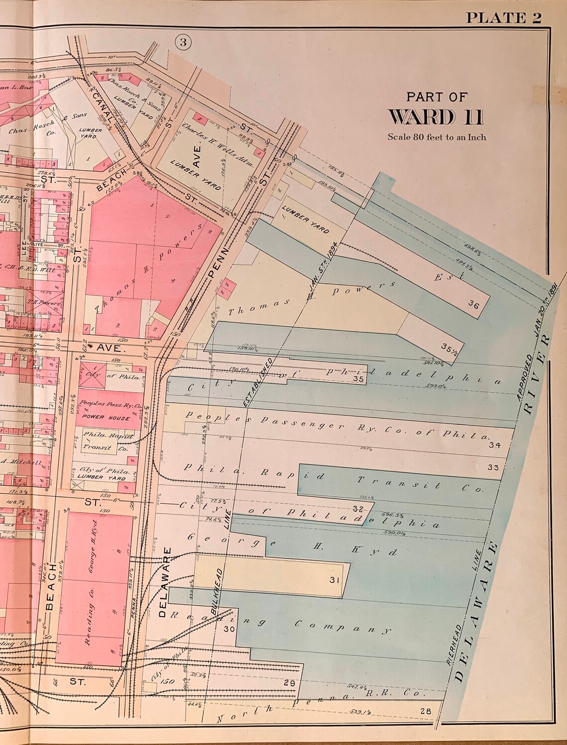 Northern Liberties Map Original 1907 City of Philadelphia - Etsy