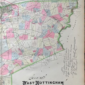 East Nottingham Township Map, Original 1883 Chester County Pennsylvania ...