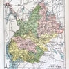Germany Map, Original 1922 Times Atlas, Berlin, Hamburg, Düsseldorf ...
