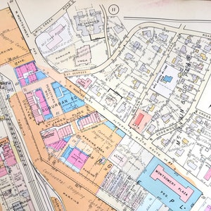 Ardmore Map, 1961 Original Main Line Atlas Map, Lower Merion Township ...