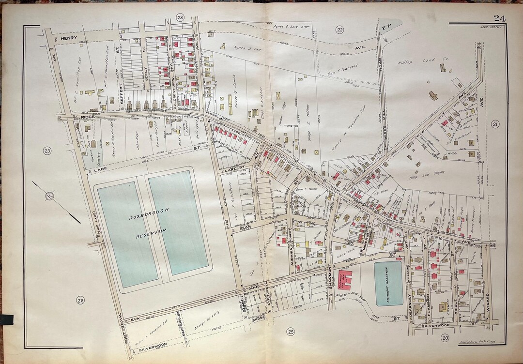 Roxborough Map, Original 1929 Ward 21 Philadelphia Atlas, Shawmont - Etsy