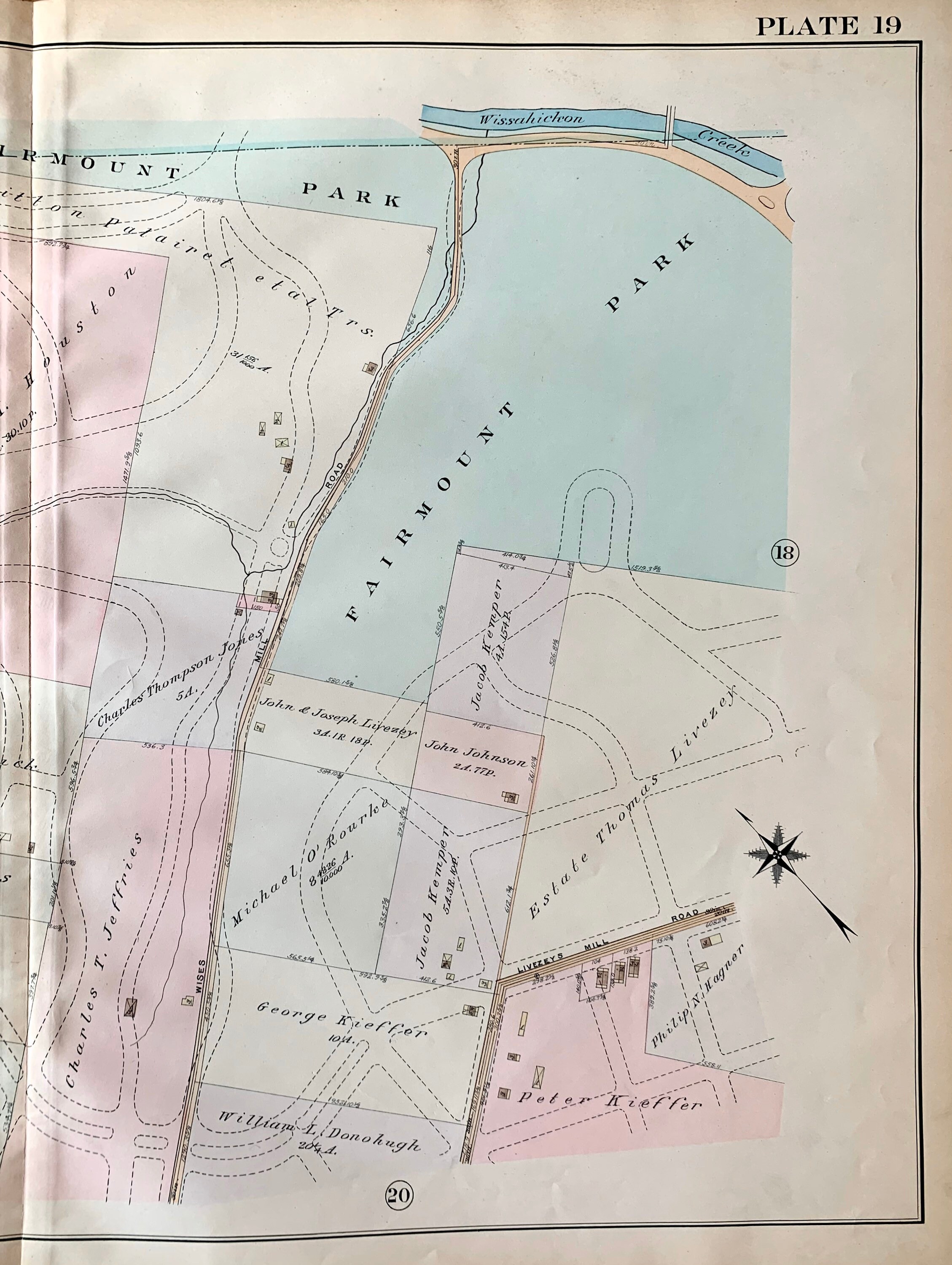 Roxborough Map, Original 1911 City of Philadelphia Atlas, Shawmont Map ...