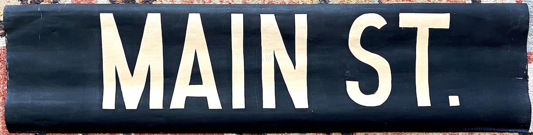 Main Street Sign, Vintage 1950s Seattle Washington Trackless Trolley ...