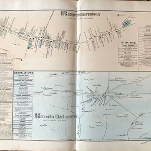 Randallstown Map, Reisterstown Map, Original 1877 Baltimore County ...