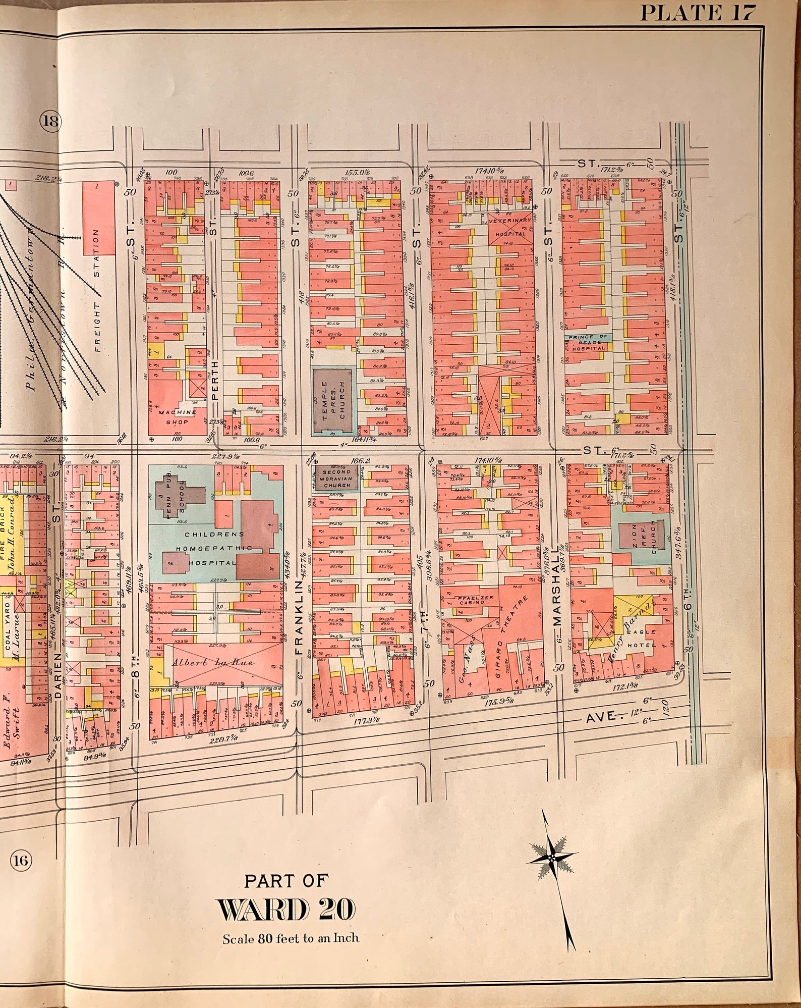Antique 1907 Northern Liberties Map From Original City of - Etsy