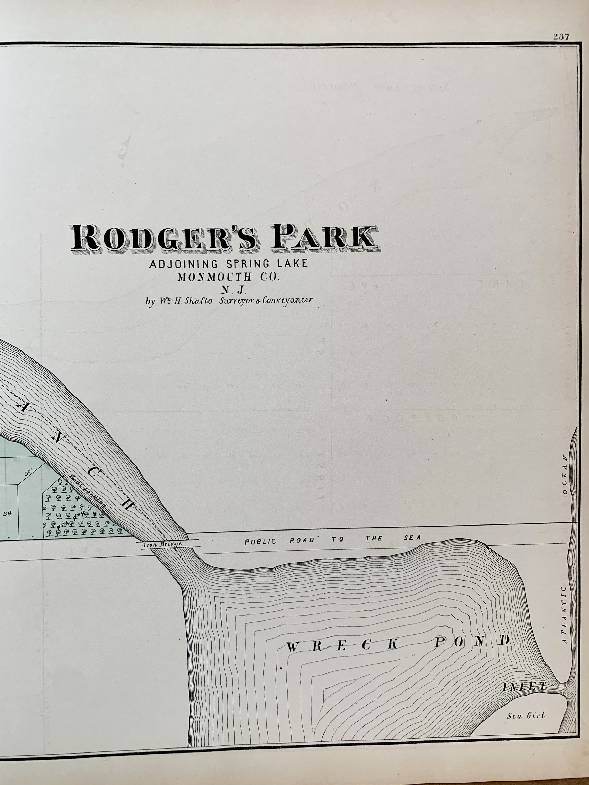 Spring Lake Map Original 1878 New Jersey Shore Atlas - Etsy