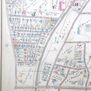 Merion Station Map, Original 1926 Mainline Atlas, Overbrook Station ...