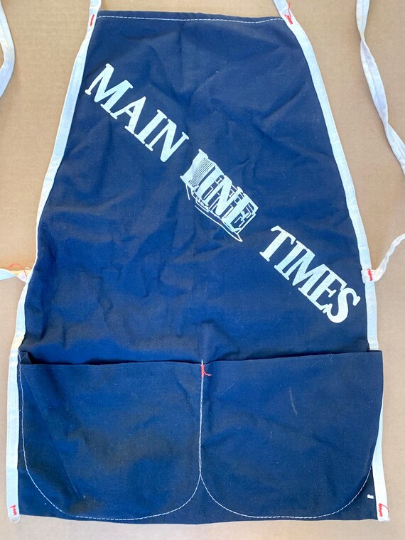 Main Line Times Apron, Original 1960s Newspaper apron… - Gem