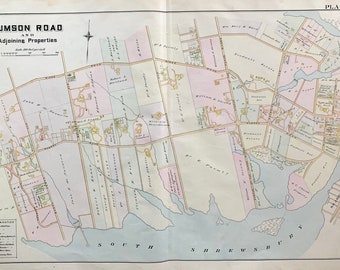 Orange New Jersey Map Original 1890 Essex County Atlas - Etsy