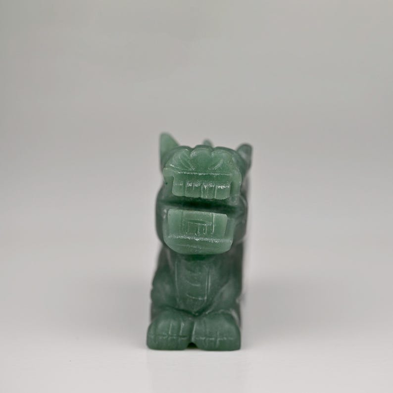 Hand-carved Green Jade Pixiu Statue: Feng Shui Wealth Symbol - Etsy