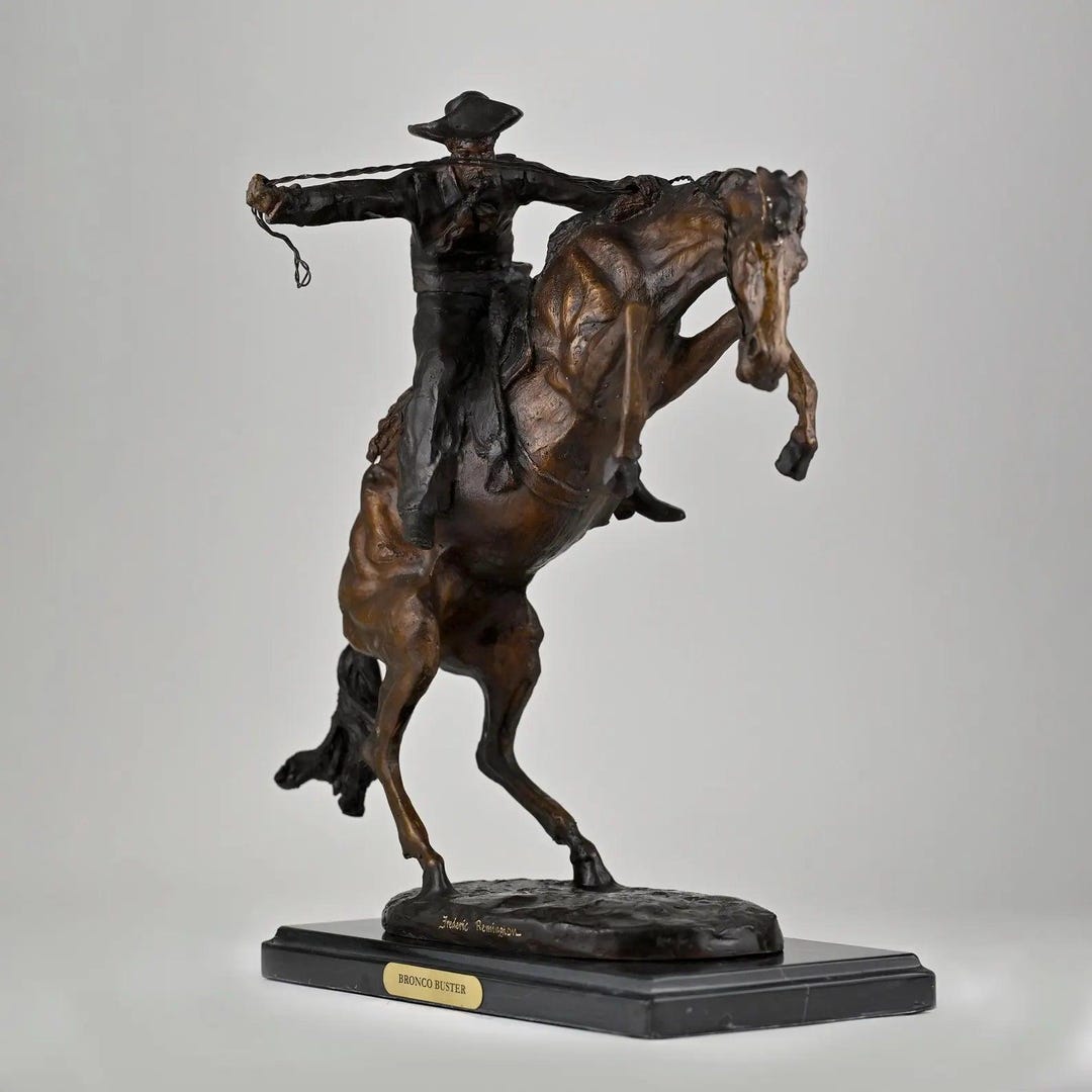 Bronco Buster Bronze Statue by Frederic Remington | Iconic Western ...