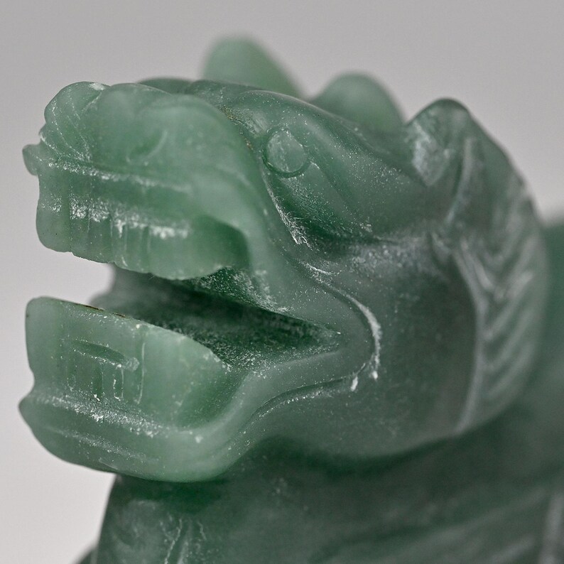 Hand-carved Green Jade Pixiu Statue: Feng Shui Wealth Symbol - Etsy