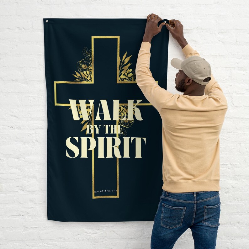 Christian Flag, Galatians 6:16 Bible Verse Flag, Christian Home Decor ...