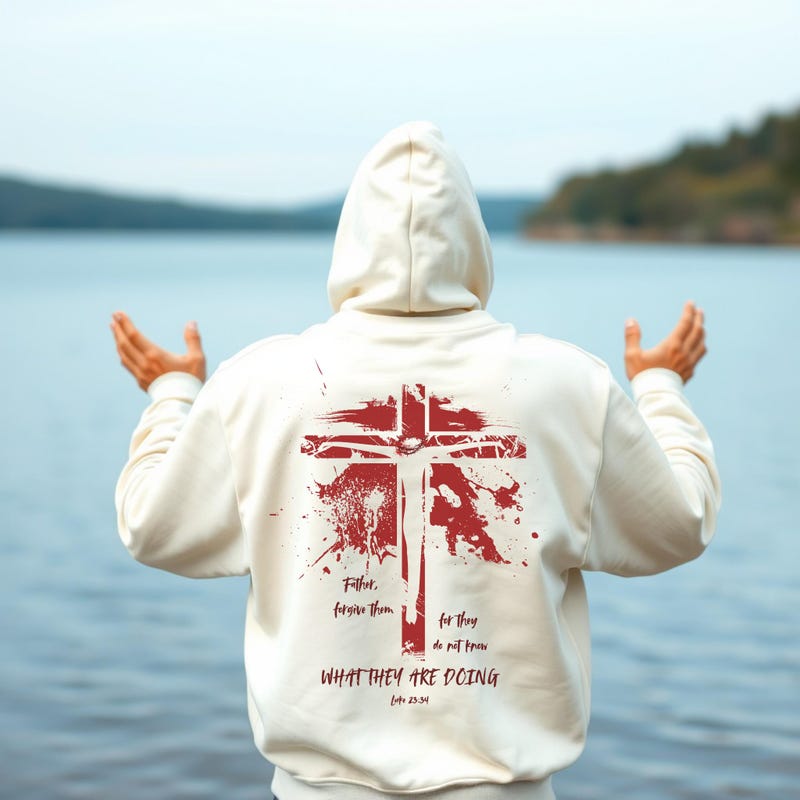 Forgive Them Father Hoodie - Etsy