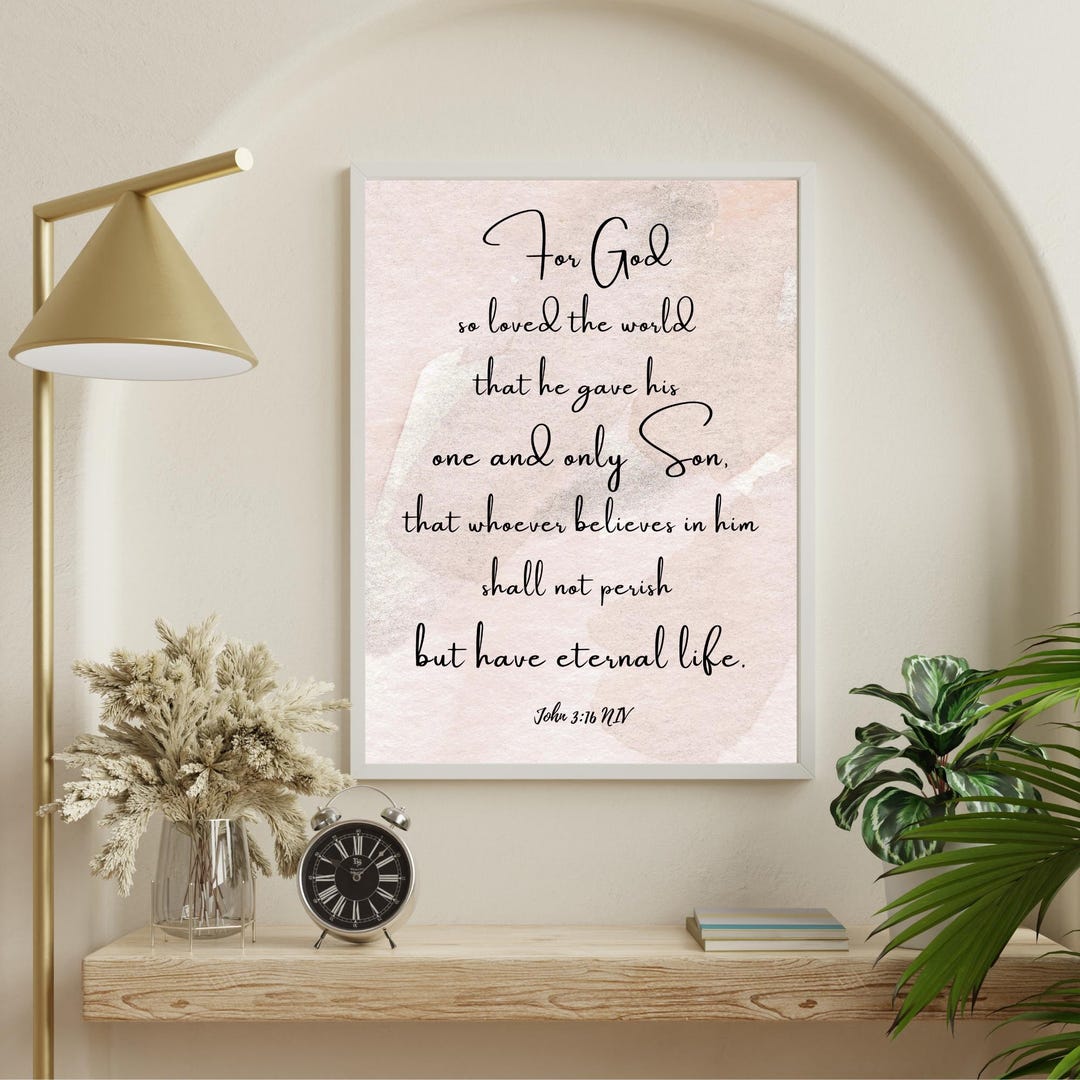 Matthew 3:16 NIV, Digital Download, Poster Art, Home Decor, Christian ...