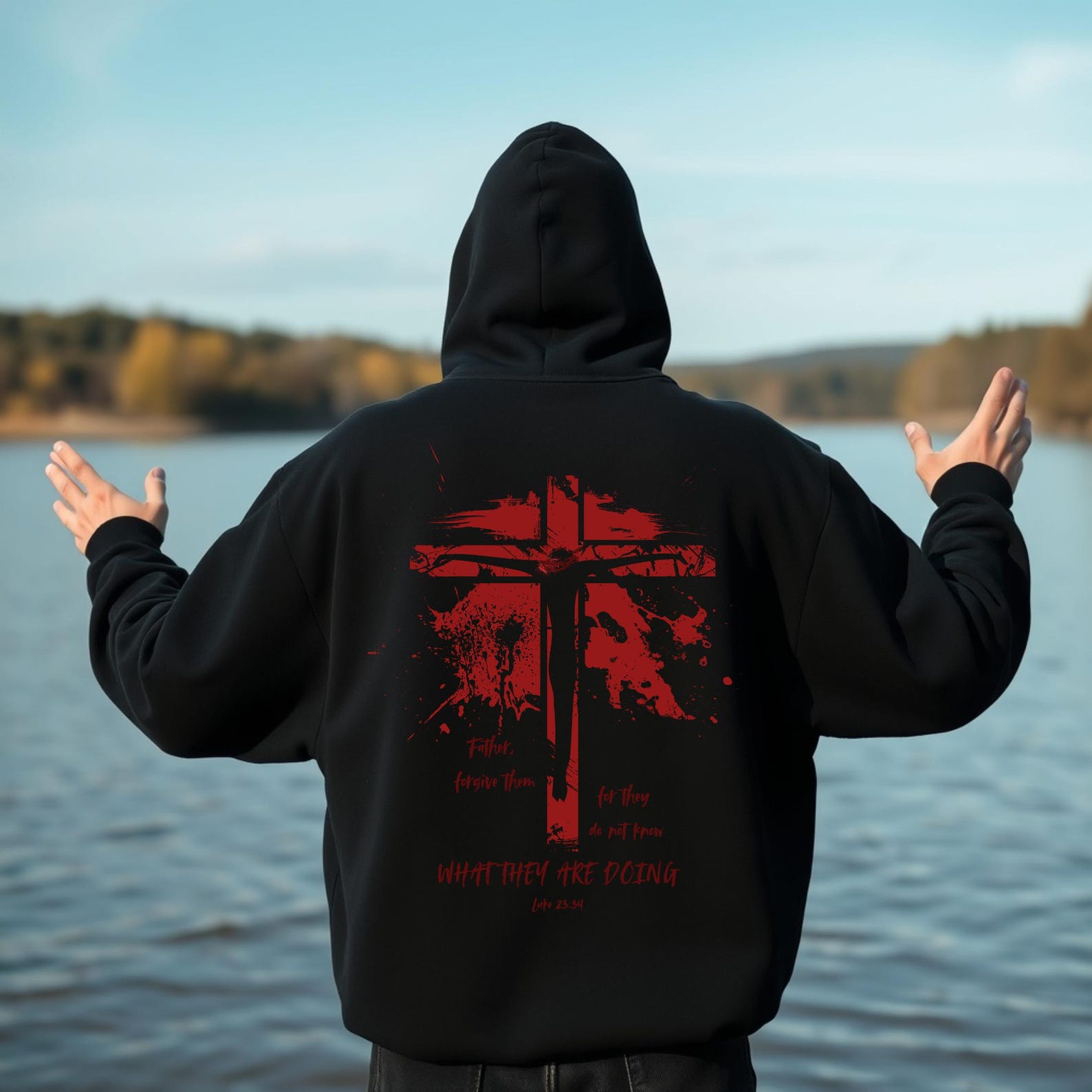 Luke 23:34 Father Forgive Them, Christian Clothes Hoodie, Pullover ...