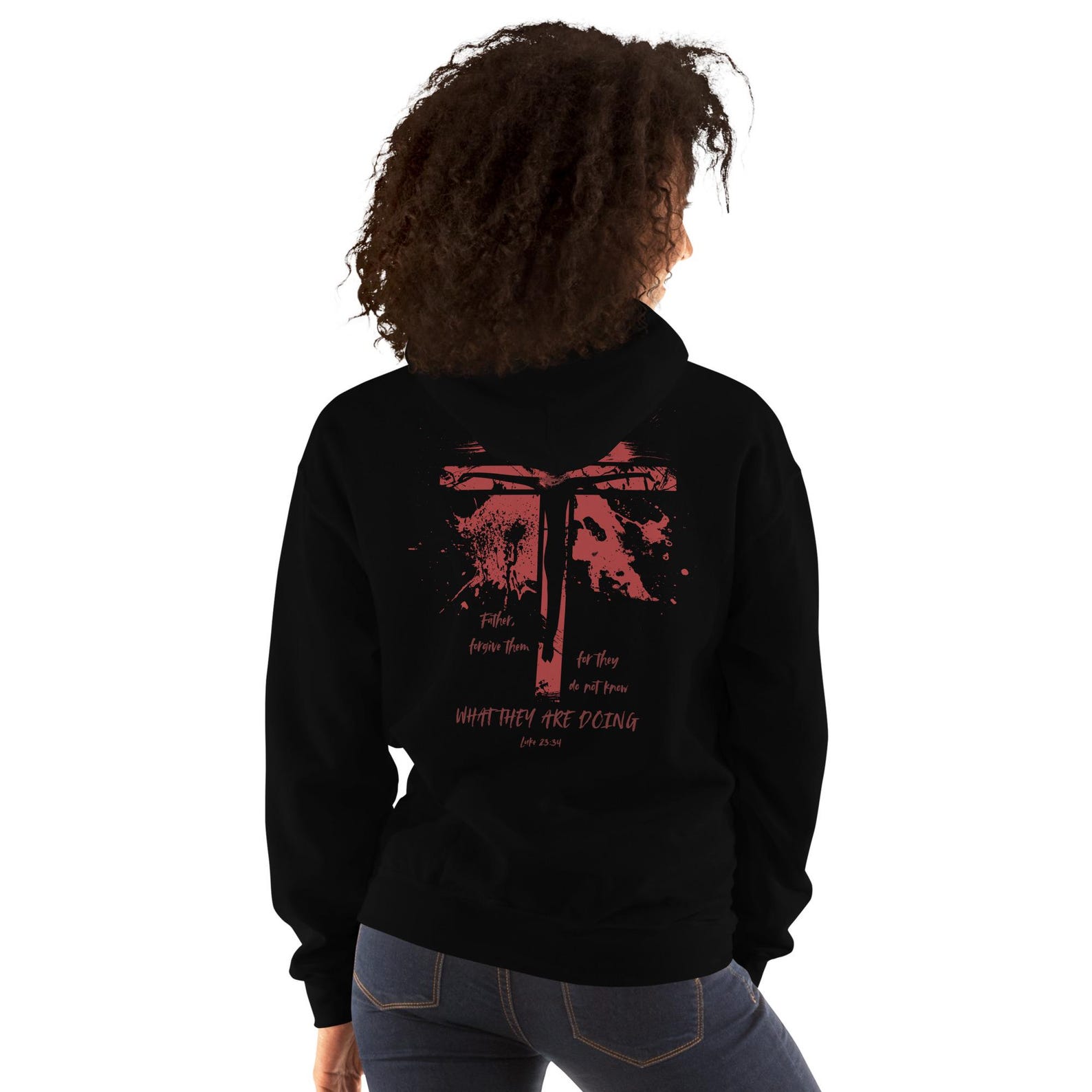 Gospel Clothing Luke 23:34 Father Forgive Them, Jesus Faith Hoodie ...