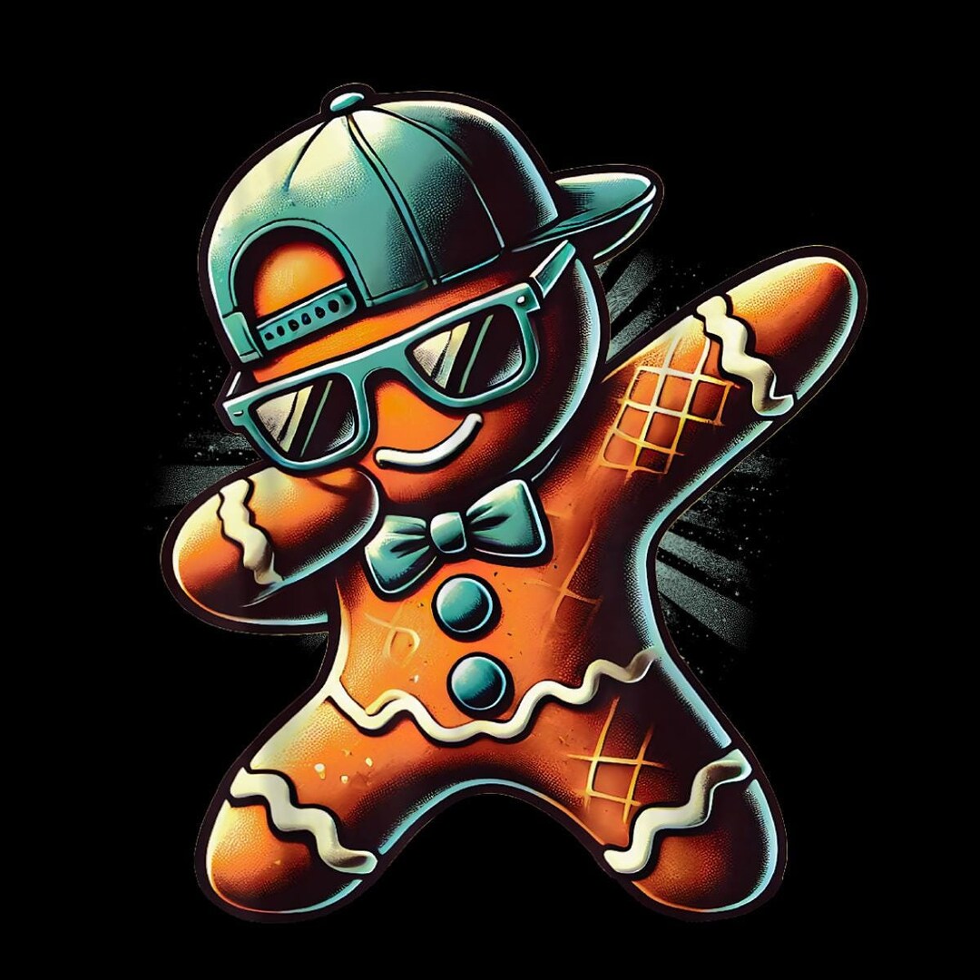 Dabbing Christmas Gingerbread Man PNG, Dabbing Cookie Png, Gingerbread ...