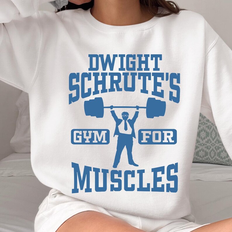Dwights Gym for Muscles Funny Workout Png Funny Gym Tank Top Dwight's ...
