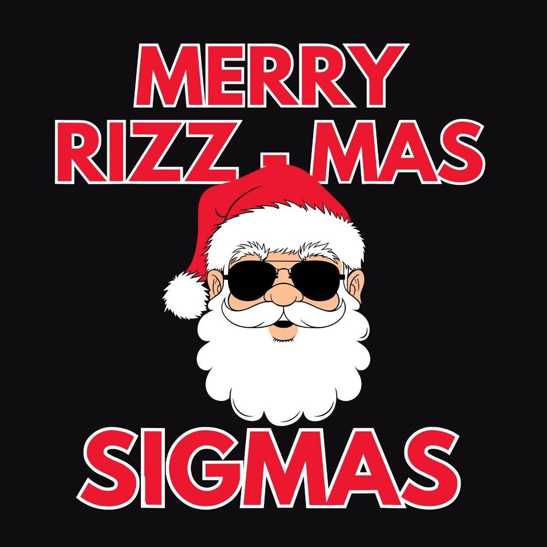 Merry Rizz Mas Sigmas Santa Png,sigma Hat Santa Png Rizzmas Santa Png ...