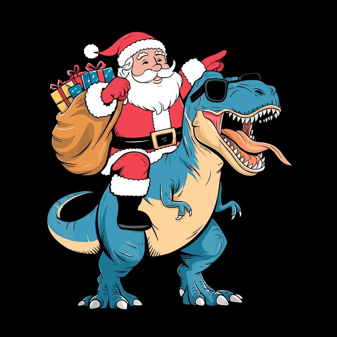 Santa Dinosaur Png, Toy Story Christmas Png, T-rex Christmas Png ...