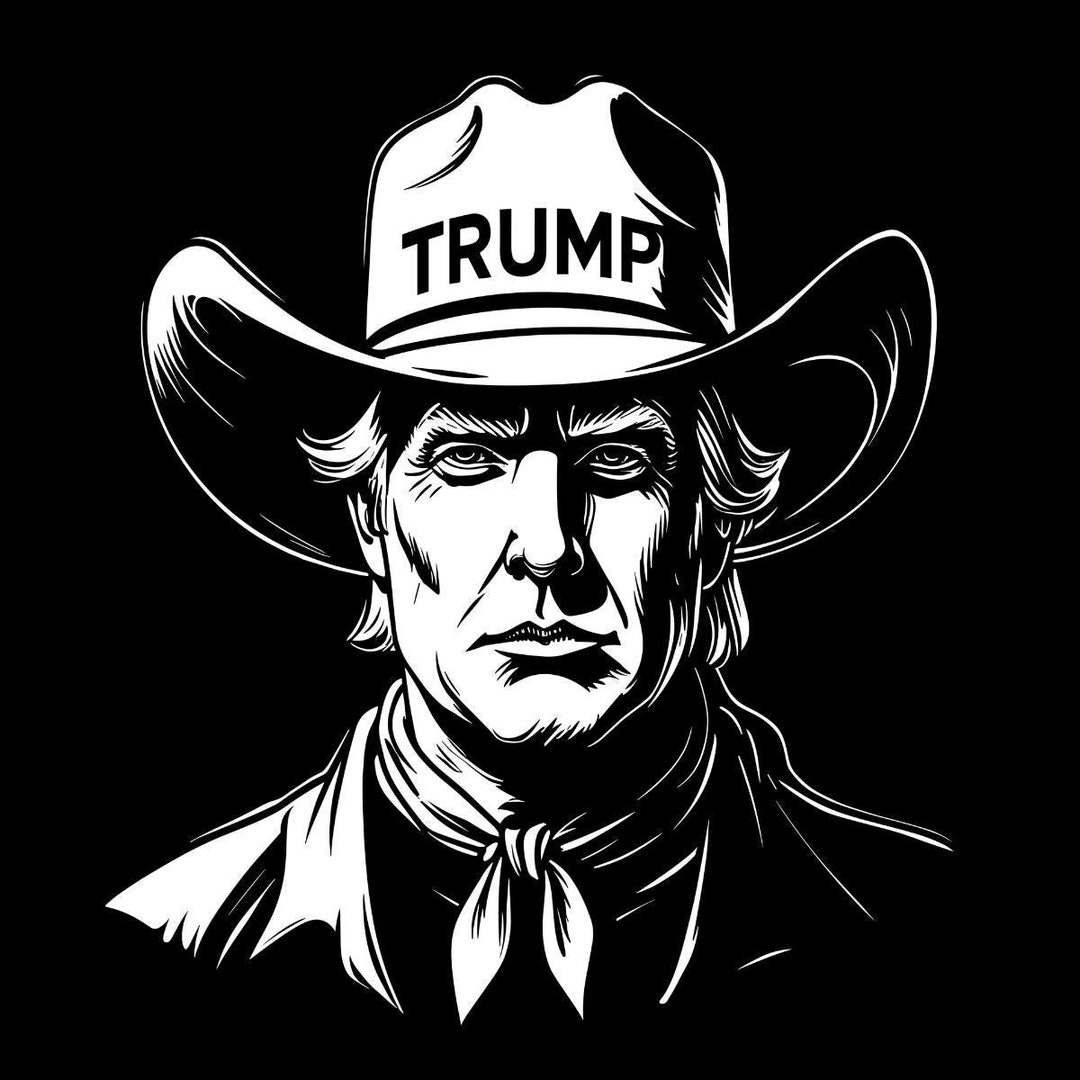 Donald Trump Cowboy Hat Png, Western Trump Png, MAGA Trump President ...
