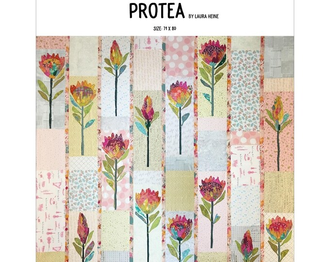 Protea Quilt Pattern by Laura Heine for Fiberworks - Etsy