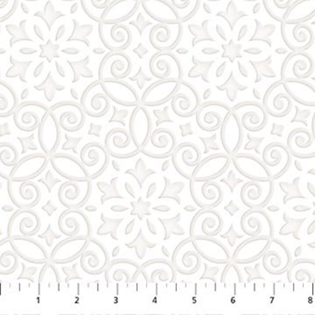 Paper White - Damask by Debra Edwards for Northcott - Etsy