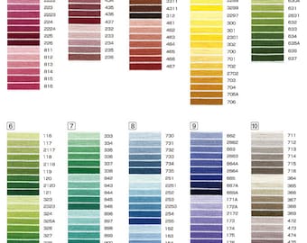 Cosmo Cosmo Color Card Lecien Color Card Cosmo Floss Color - Etsy