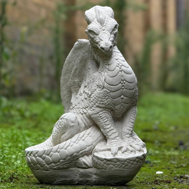 Large Dragon Yard Statue - Etsy