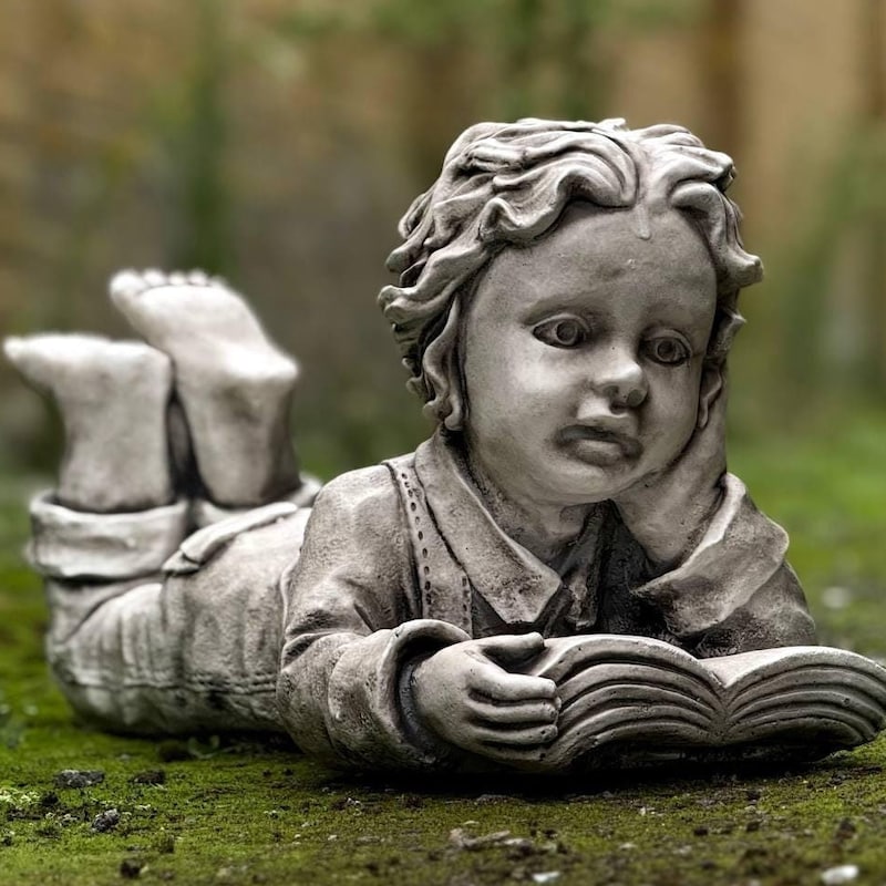 Reading a Book Statue - Etsy