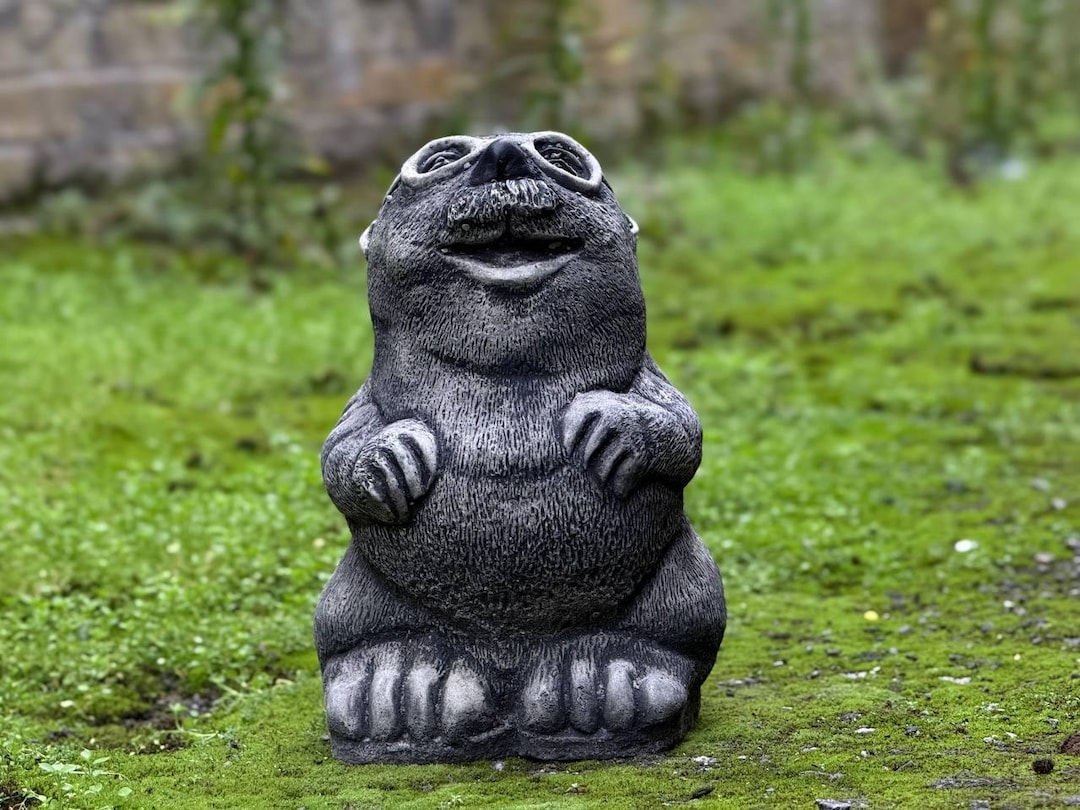 Stone Mole Statue Concrete Mole Statue Garden Decor Unique Outdoor Yard ...