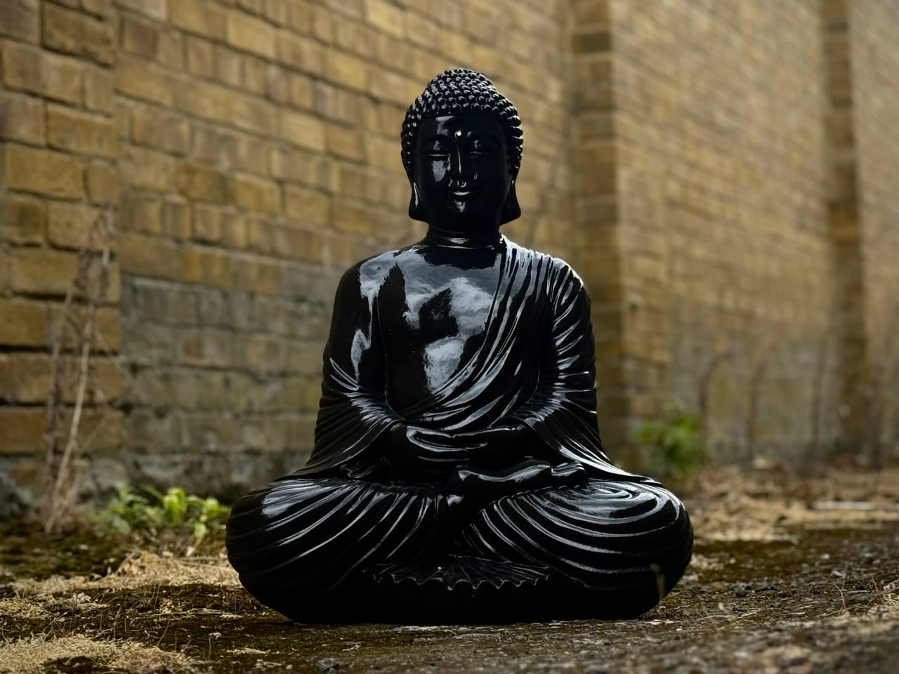 Massive Black Buddha Statue Outdoor Japanese Buddha Sculpture Concrete ...