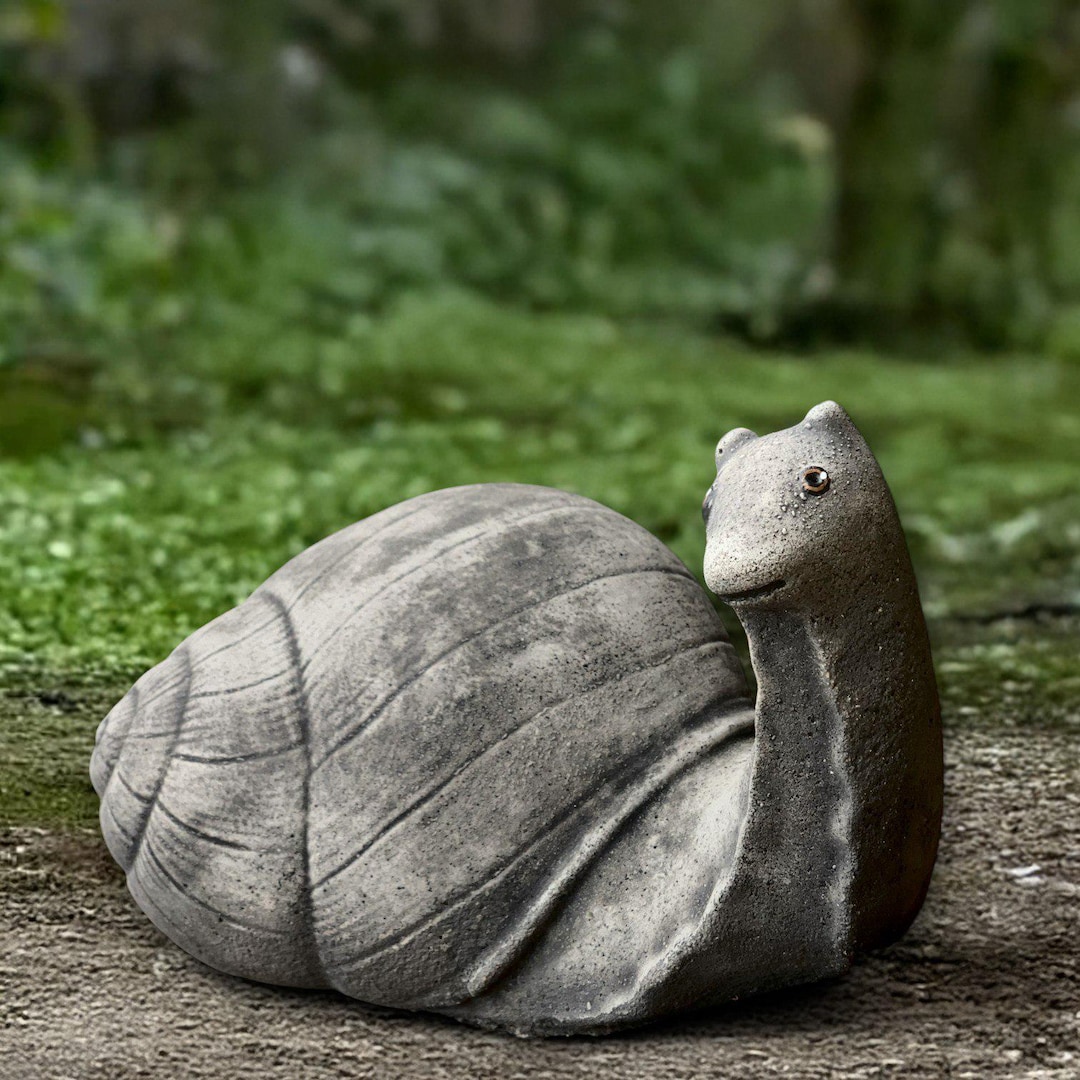 Garden Snail Sculpture Concrete Snail Figurine Outdoor Animal Statue ...