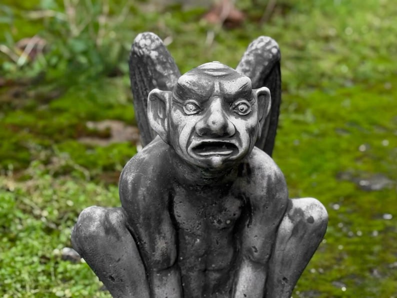 Outdoor Gargoyle Statue Concrete Monster Figurine Stone Guardian ...