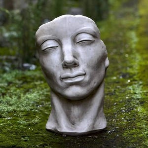 Large Modern Face Figurine Concrete Minimalist Head Sculpture Cement ...
