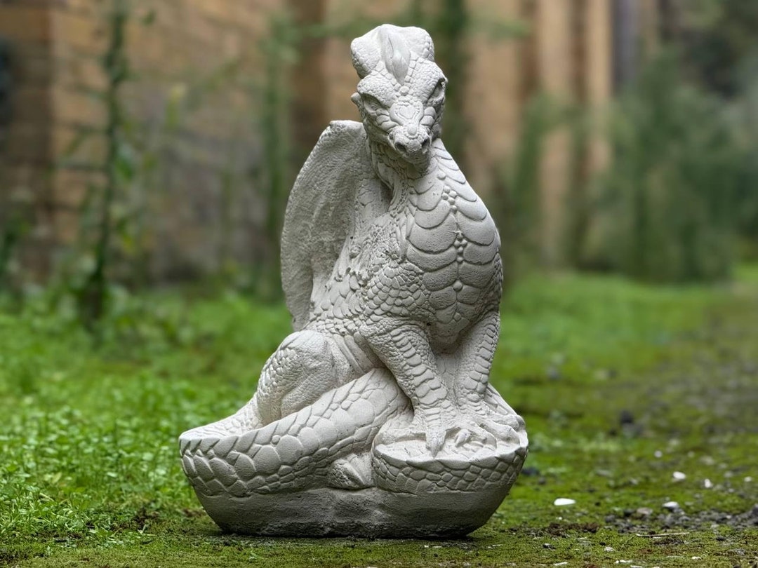 Amazing Dragon Statue Concrete Sitting Dragon Sculpture Stone Dragon ...