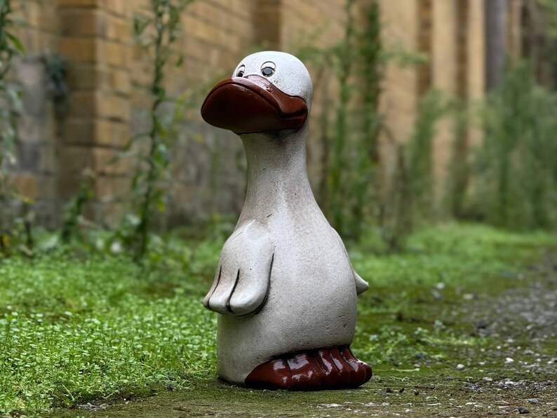 Amazing Duck Statue Concrete Duck Decor Charming Outdoor Duck Figurine ...
